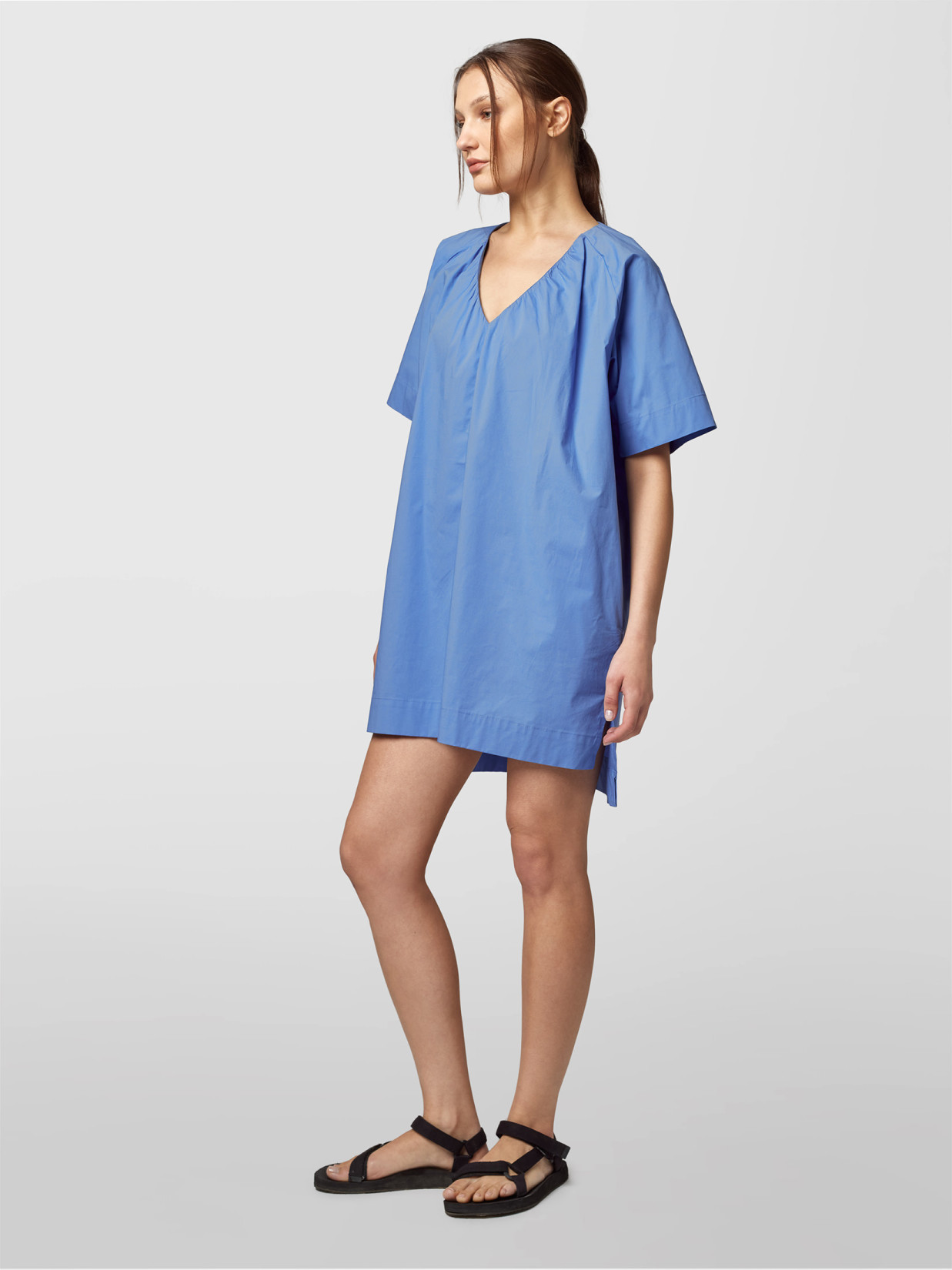 Alpha Studio Abito Corto In Popeline